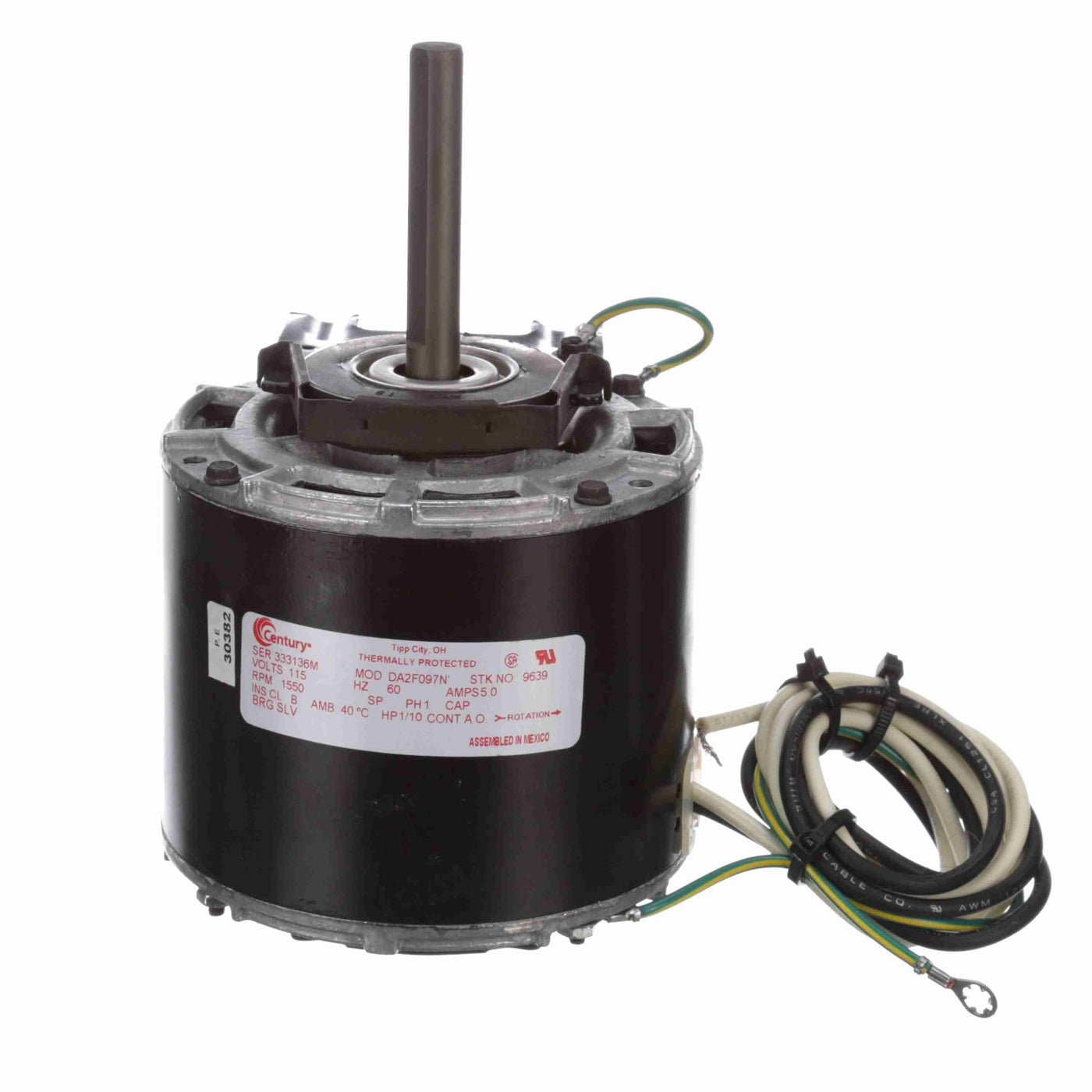 Century 9639 5" Diameter HVAC Direct Drive Fan Motor - 9639 — EmotorPro