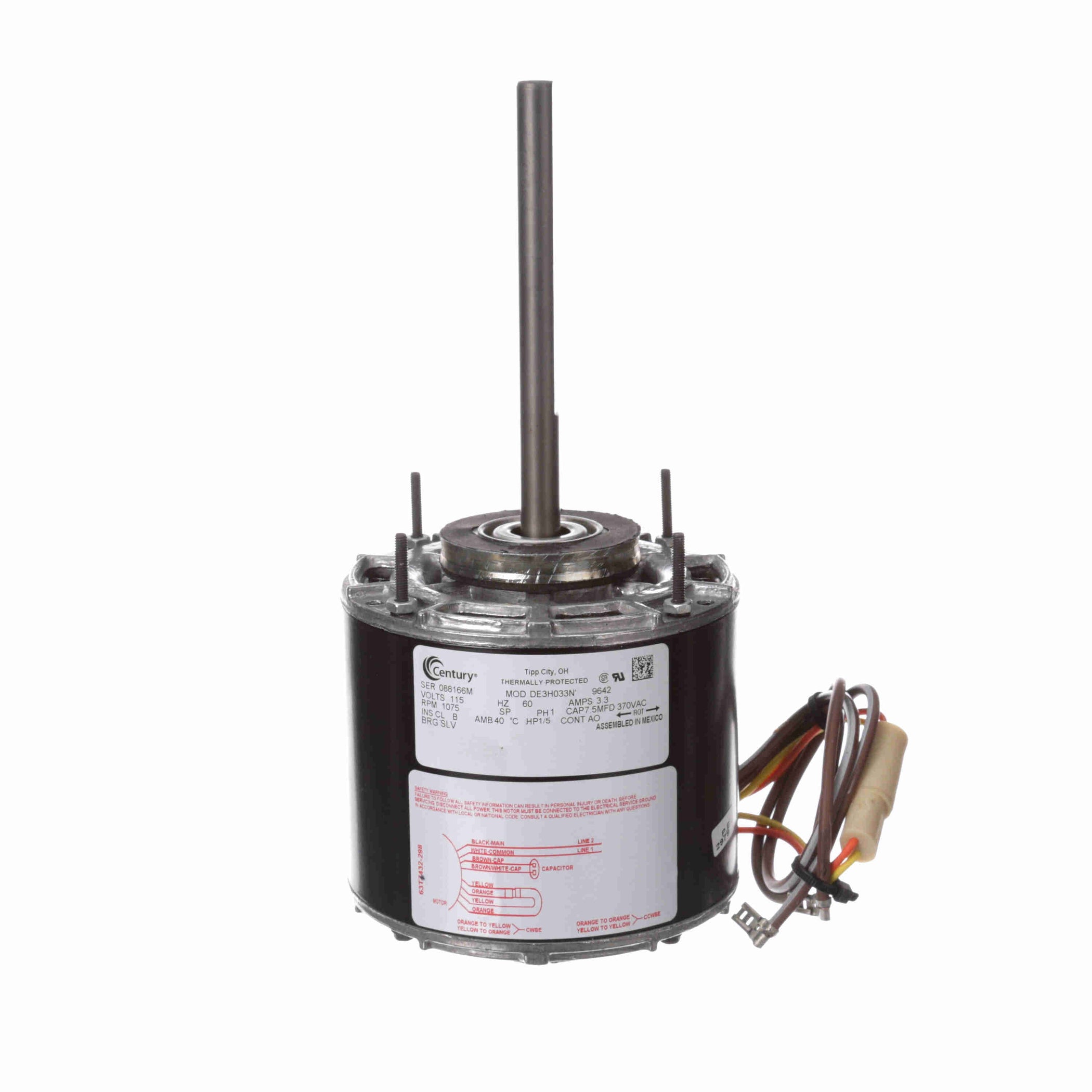 Century 9642 5" Diameter HVAC Direct Drive Fan Motor - 9642 — EmotorPro