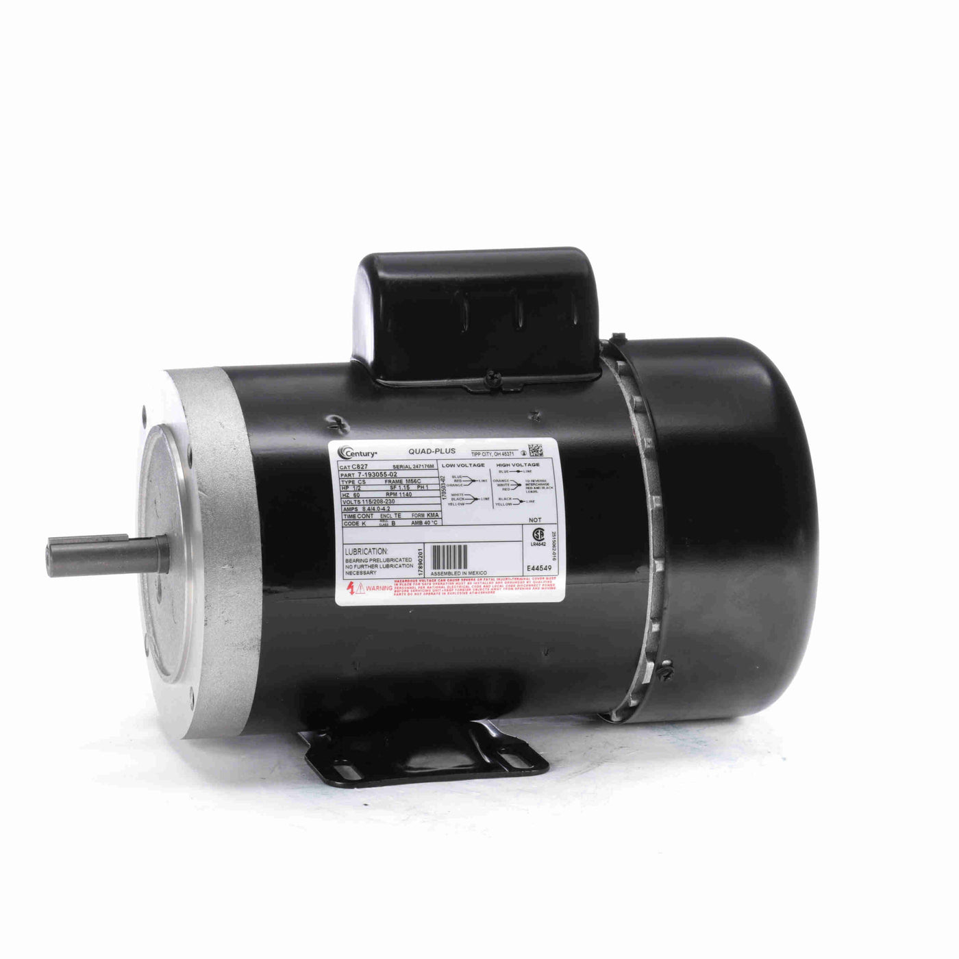Century C827 General Purpose Single Phase Motor - C827 — EmotorPro